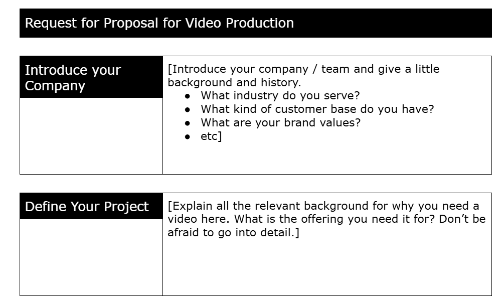 Video Production RFP: How to Create The Perfect Proposal (+ FREE Template)